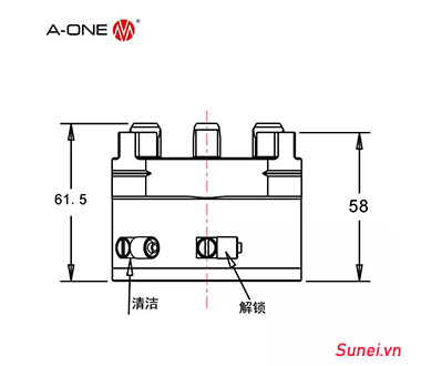 Mâm cặp hơi 3A-100070 - loại R - Sunei