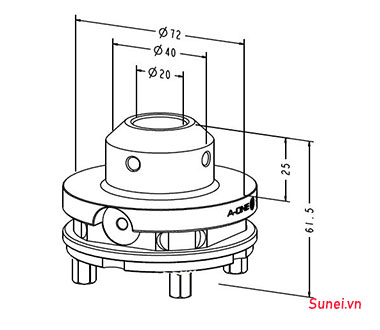 Đầu kẹp D72mm 3A-110026 - Blank holder - Sunei