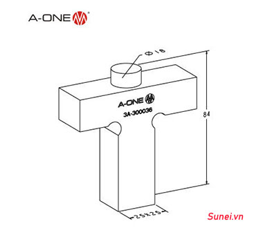 Căn chỉnh đường ray 3A-300036 - vuông 25*25 - Sunei