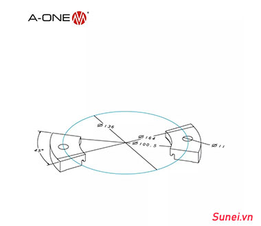 Kẹp góc A-one 3A-400019 - Angle clamp - Sunei