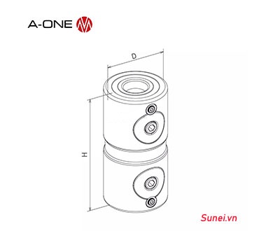 Pull down cylindrical fixture 3A-800001/3A-800002 - Sunei